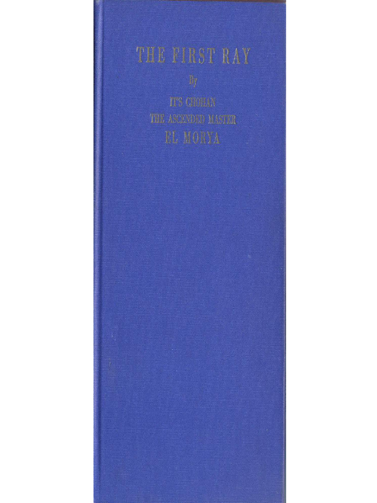 The First Ray by El Morya | PDF