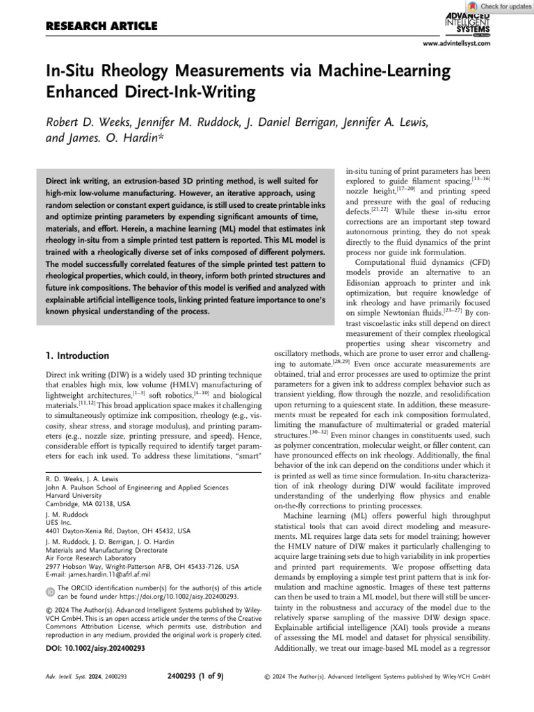 Advanced Intelligent Systems - 2024 - Weeks - In‐Situ Rheology Measurements via Machine‐Learning ...