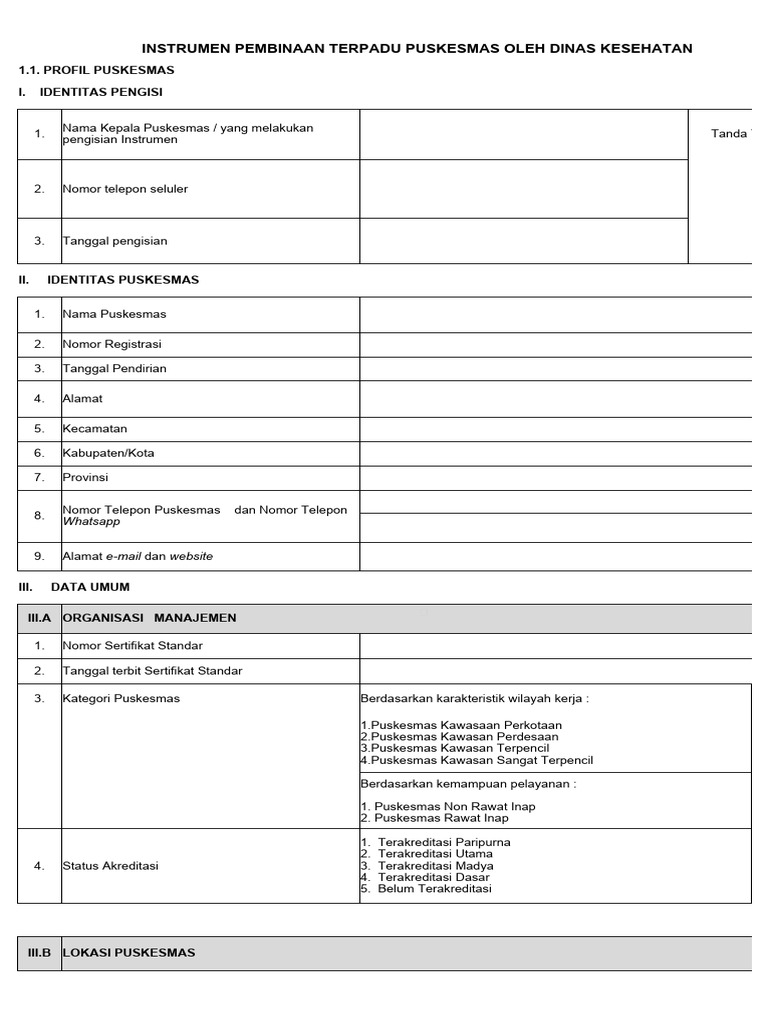 Instrumen TPCB - Kosongan | PDF | Kesehatan Holistik