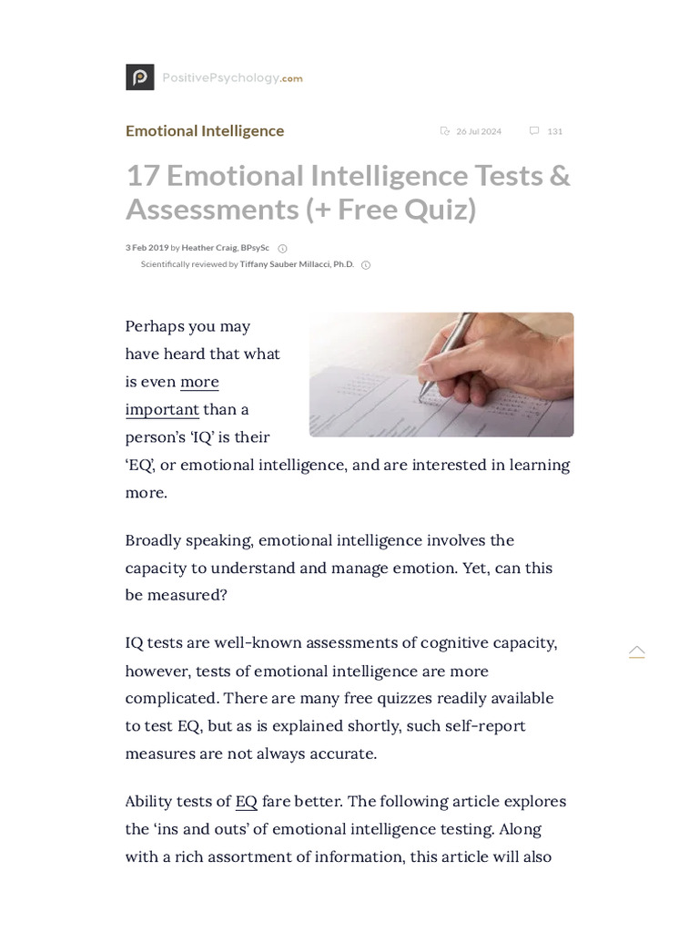17 Emotional Intelligence Tests - Desconhecido | PDF | Emotional ...