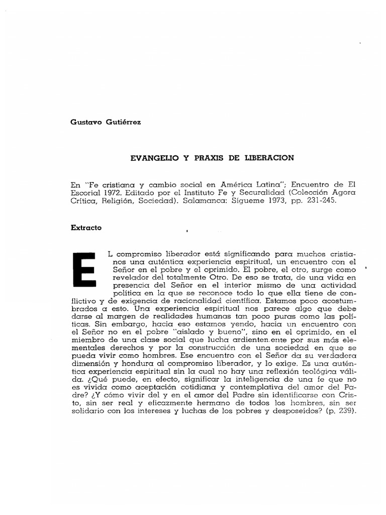 Fe y Liberación en América Latina | PDF
