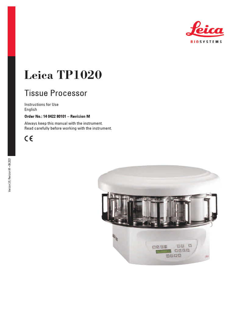 Leica TP1020 IFU 3v5M en | PDF | Safety | Medical Device