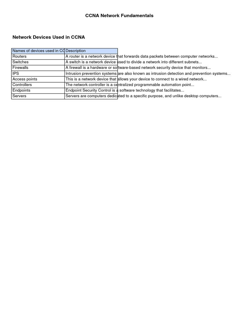 CCNA Network Fundamentals Styled | PDF | Computer Network | Network Switch