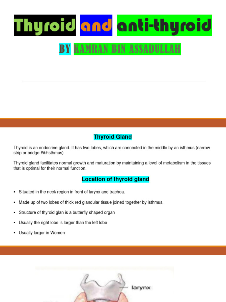 ppt thyroid | PDF | Thyroid | Hyperthyroidism