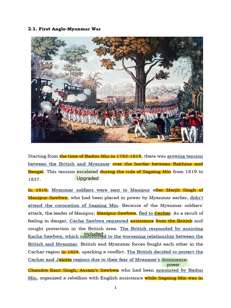 Myanmar History | PDF | Conflicts | Military