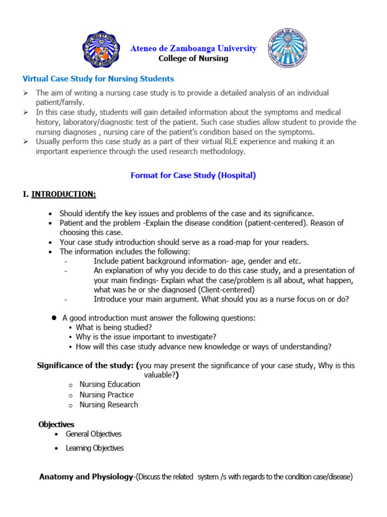 Casestudy Hospital Format | PDF | Medical Diagnosis | Nursing