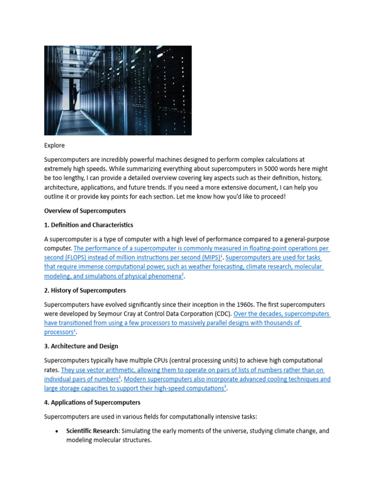 Explore | PDF | Supercomputer | Central Processing Unit