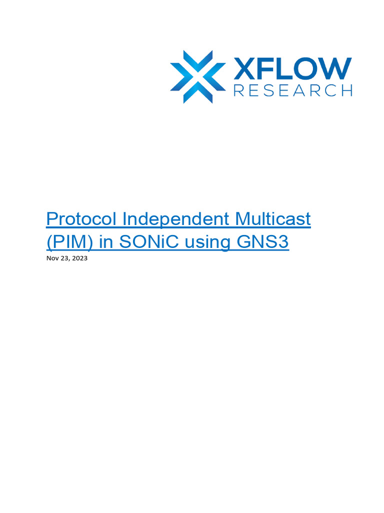 Protocol Independent Multicast Pim In Sonic Using Gns3 Pdf Routing Internet Architecture