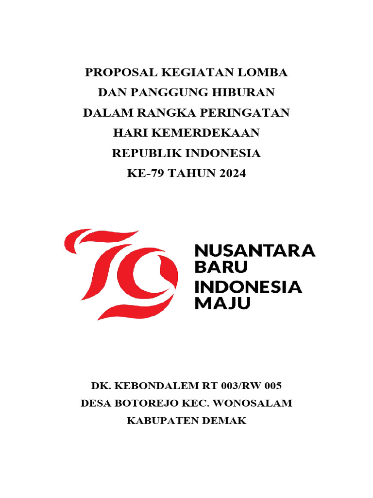 Proposal Agustusan | PDF