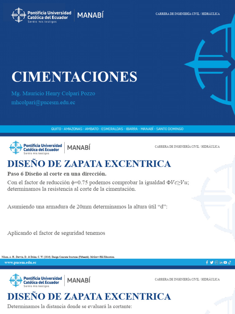 Diseño Cimentación Excéntrica - Armadura | PDF | Fundación (Ingeniería ...