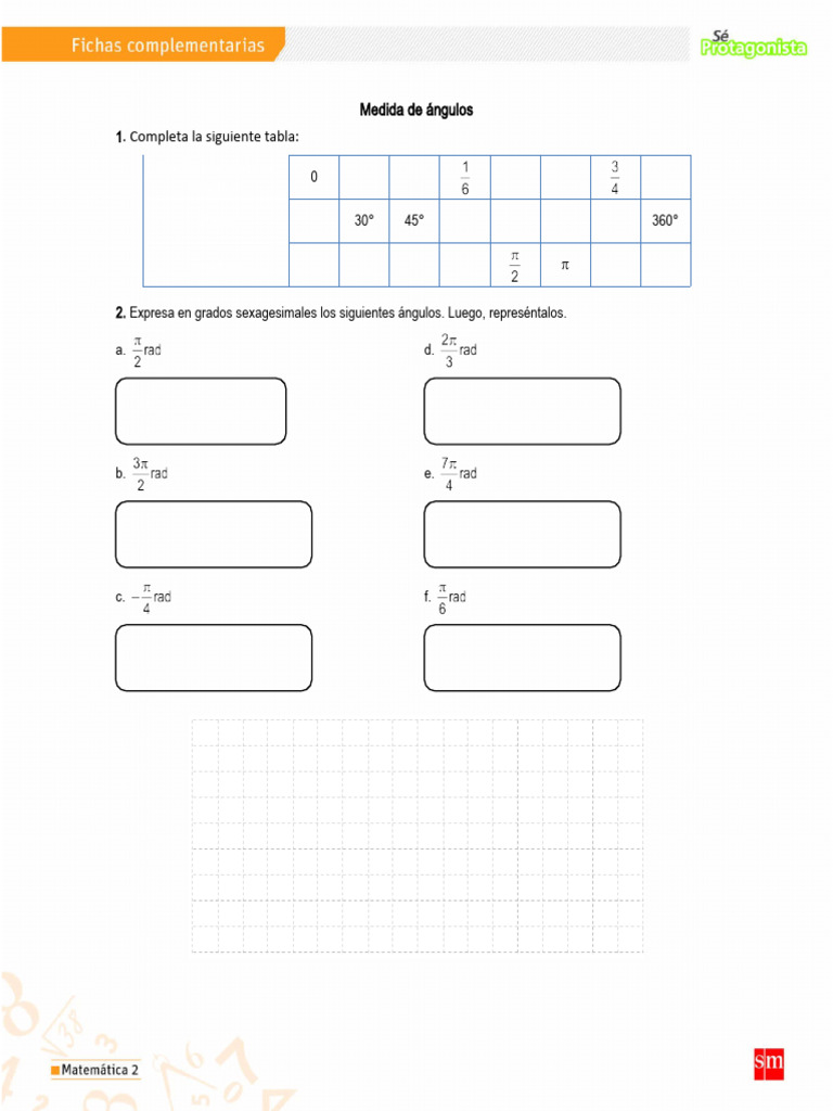 Ficha Complementaria 2° Medio Unidad Geometría. Medida de Ángulos | PDF ...