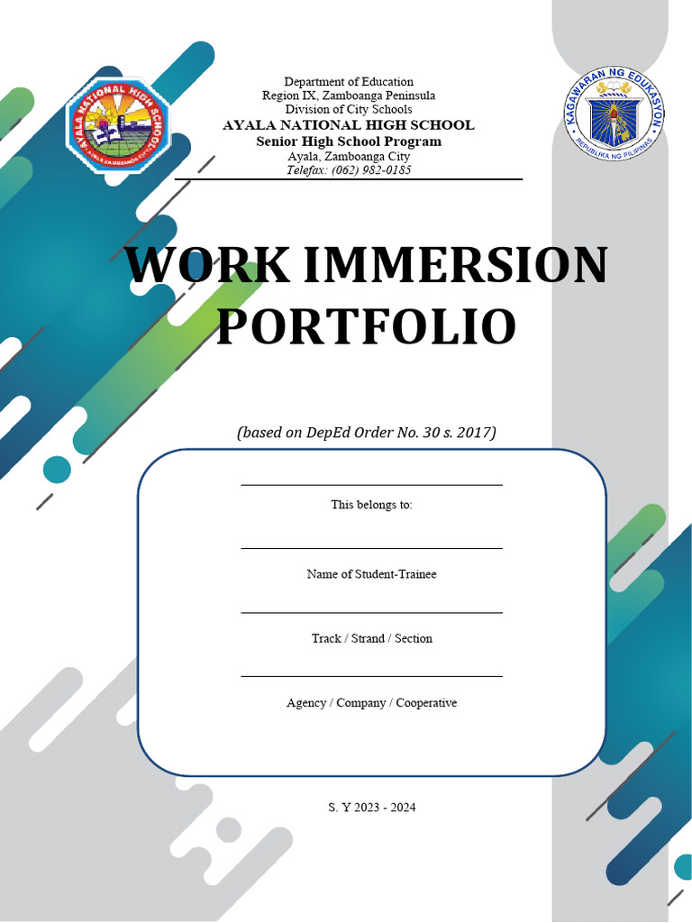 Shs Work Immersion Portfolio 2024 | PDF | Job Interview | Résumé