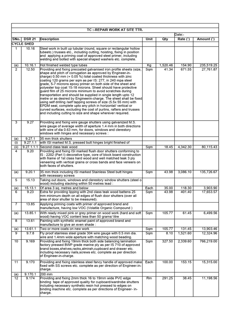 TTR TC 3rd | PDF | Sheet Metal | Door