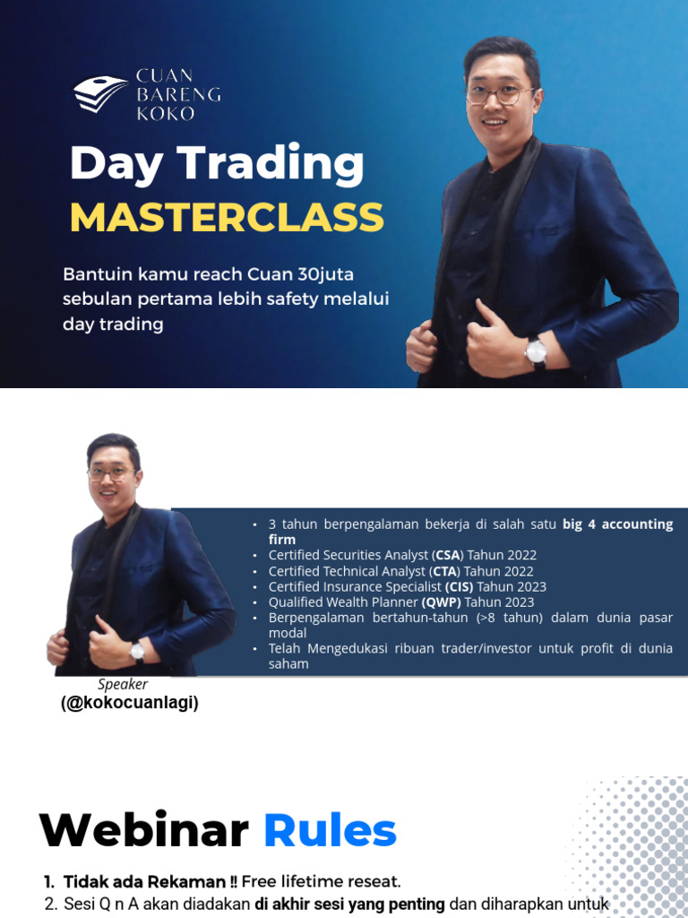 Masterclass Day Trading untuk Cuan 30 Juta | PDF