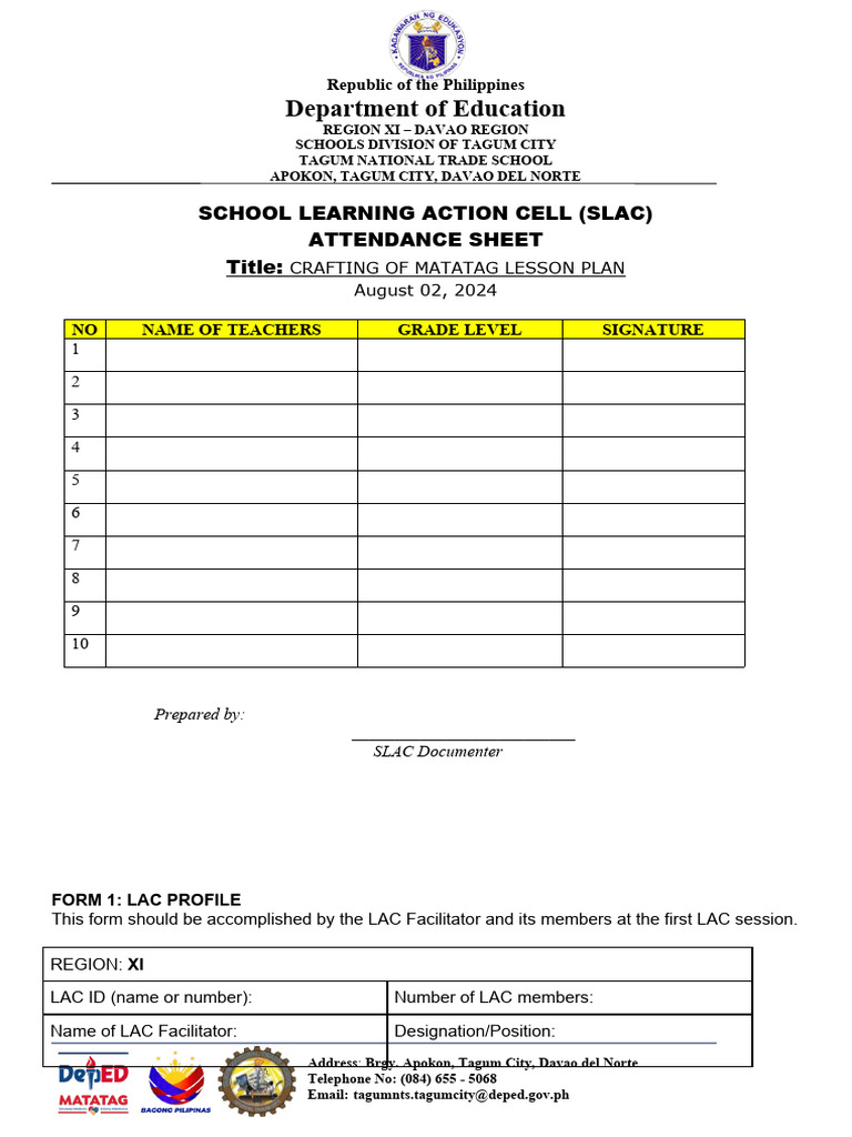Lac Forms | PDF | Human Communication