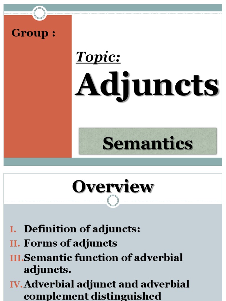 Adjuncts | PDF | Phrase | Adverb