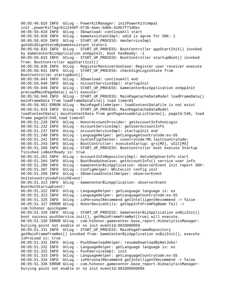 GameCenter Startup Log Analysis | PDF | Hypertext | Software Engineering