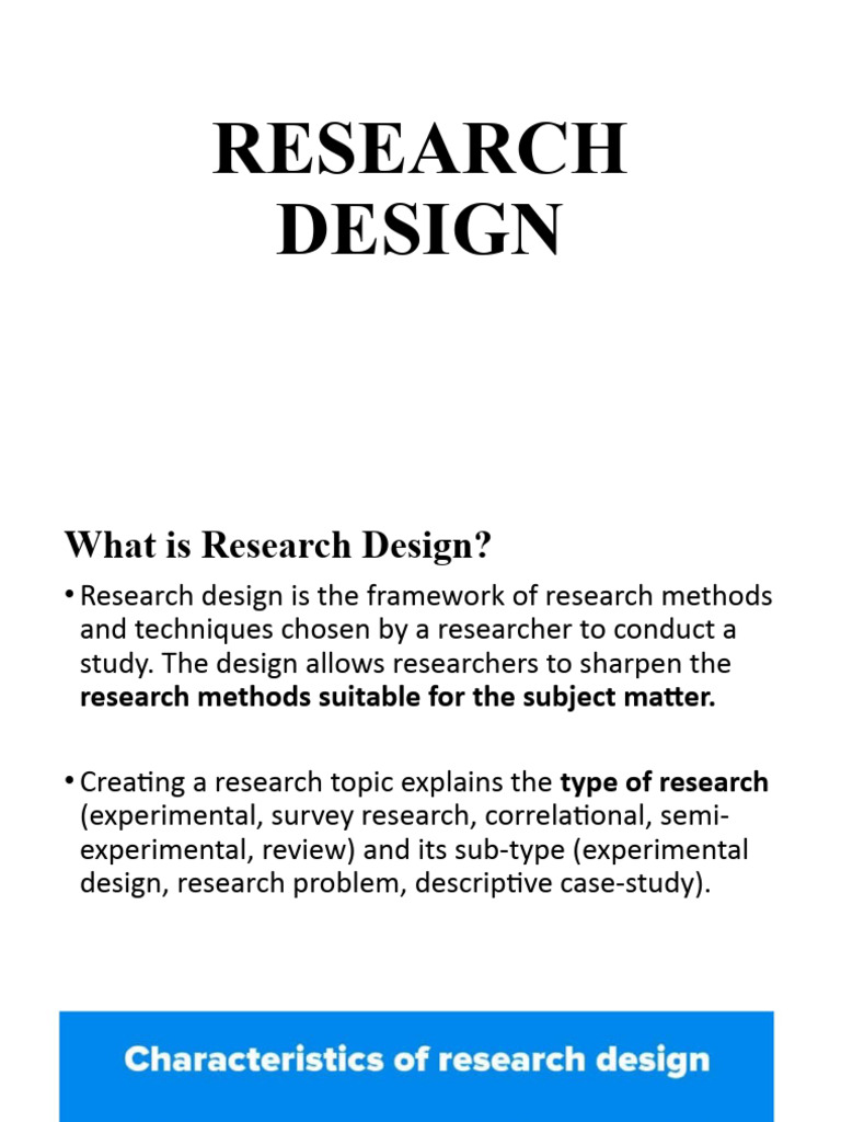 Reseach Design | PDF | Methodology | Quantitative Research