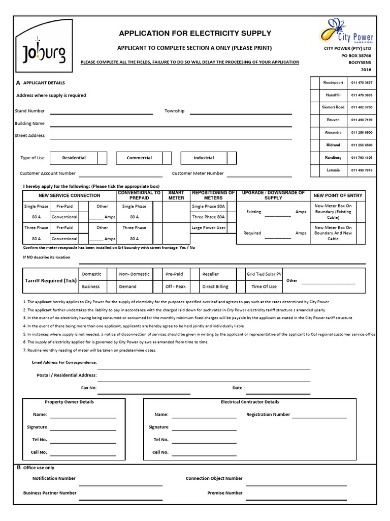 Application Form | PDF | Prepaid Mobile Phone | Electric Power