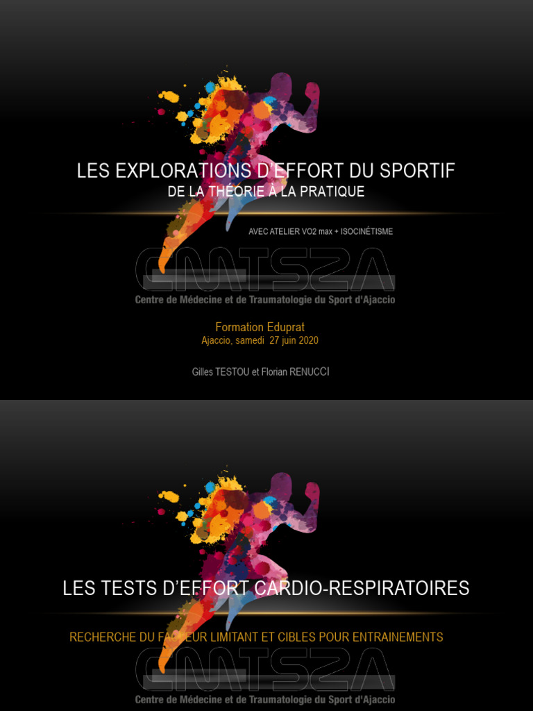 Tests d'Effort Sportif : VO2 Max et Limites | PDF | Physiologie ...