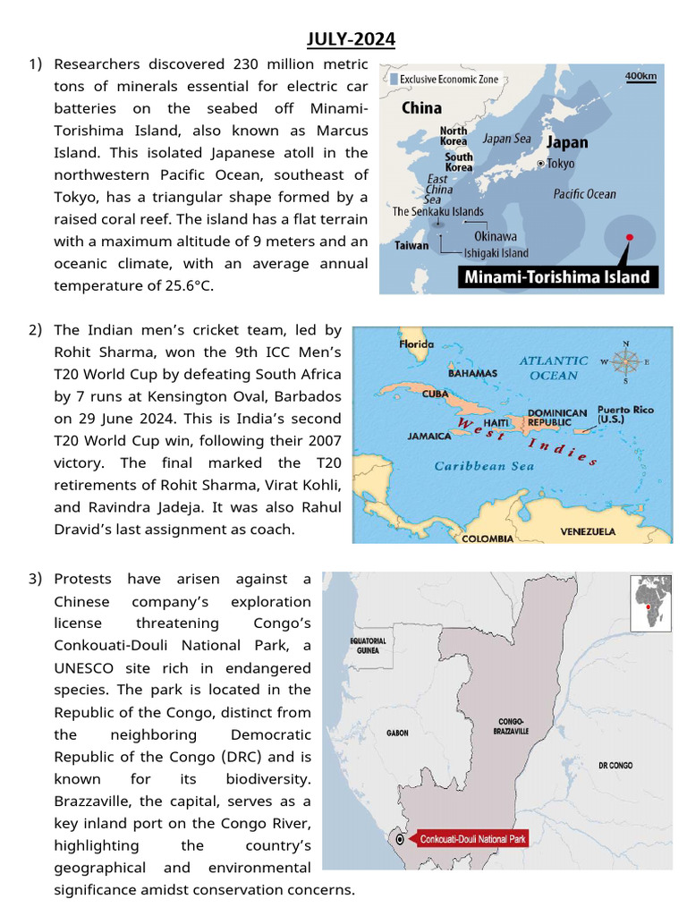 Major Global Events in July 2024 | PDF
