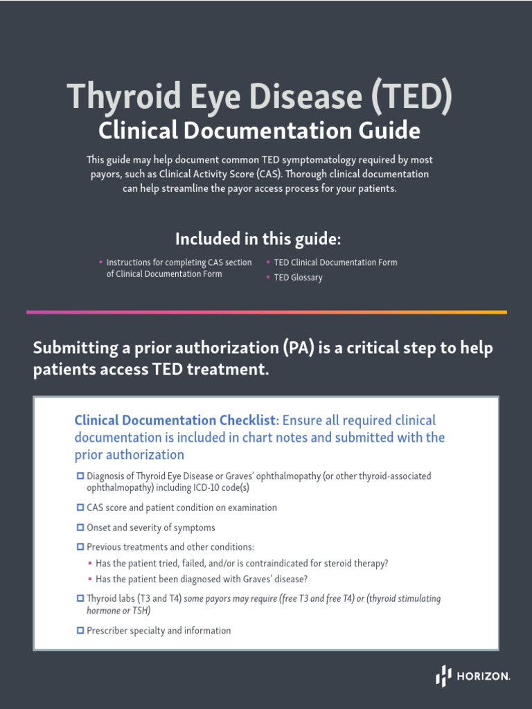 TEPEZZA-Clinical-Documentation-Guide-CAS | PDF | Clinical Medicine | Diseases And Disorders