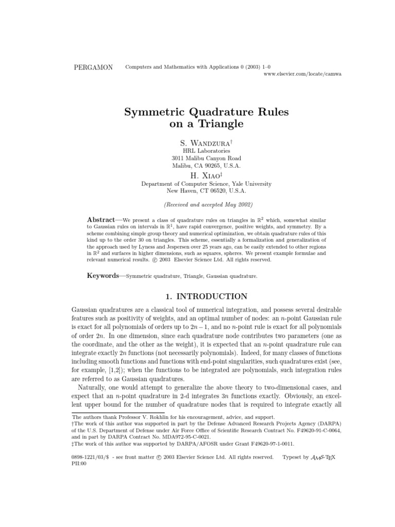 Triangle Quads | PDF | Group (Mathematics) | Integral