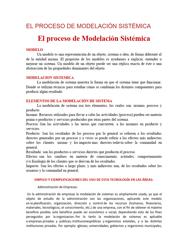 El Proceso de Modelacion Sistemica | PDF | Simulación | Astronomía