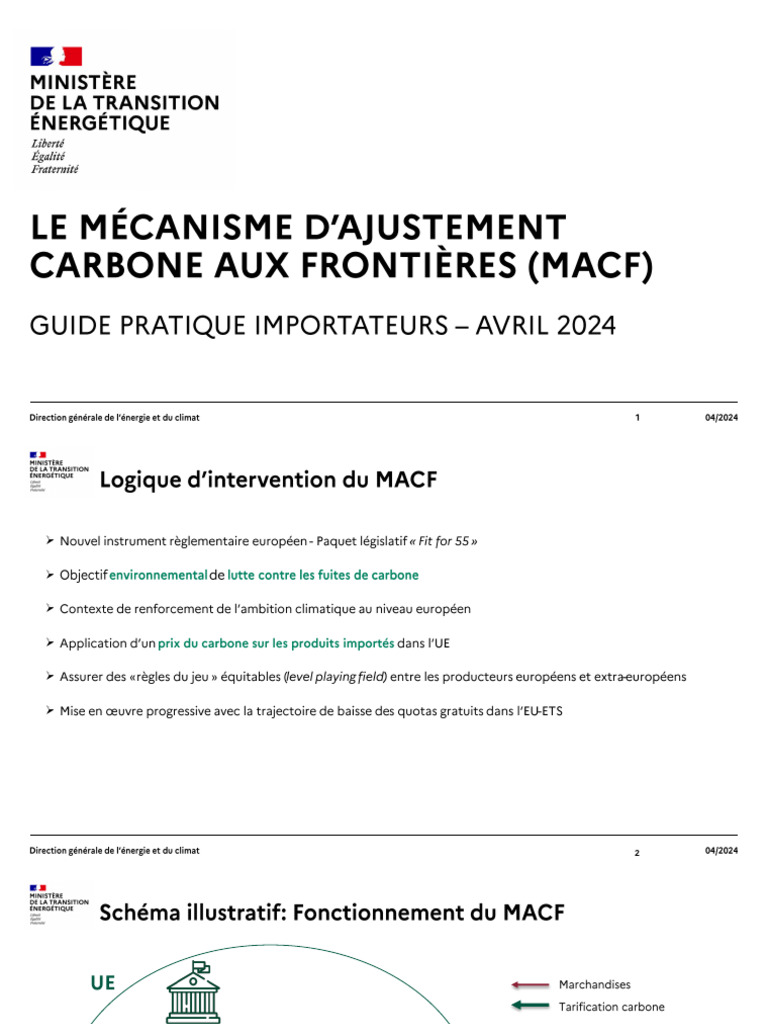 DGEC MACF Guide Pratique Importateur | PDF | Cement | Nature