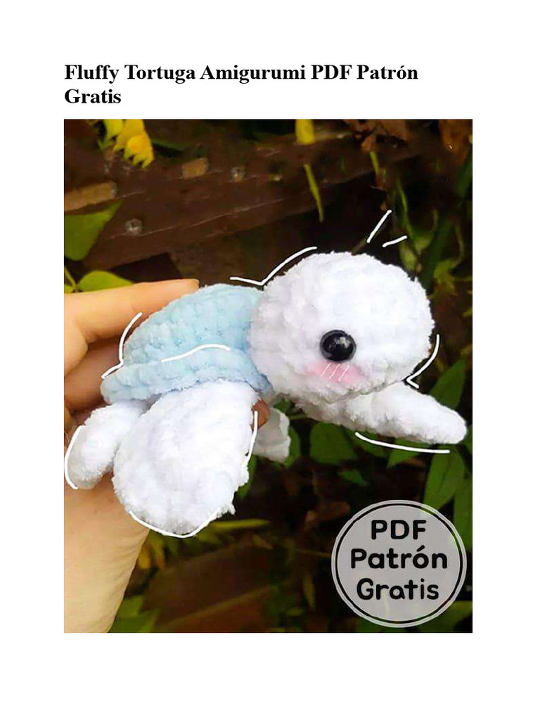 Tortuguita Patron Crochet Amigurumi | PDF | Hogar, jardinería y bricolaje