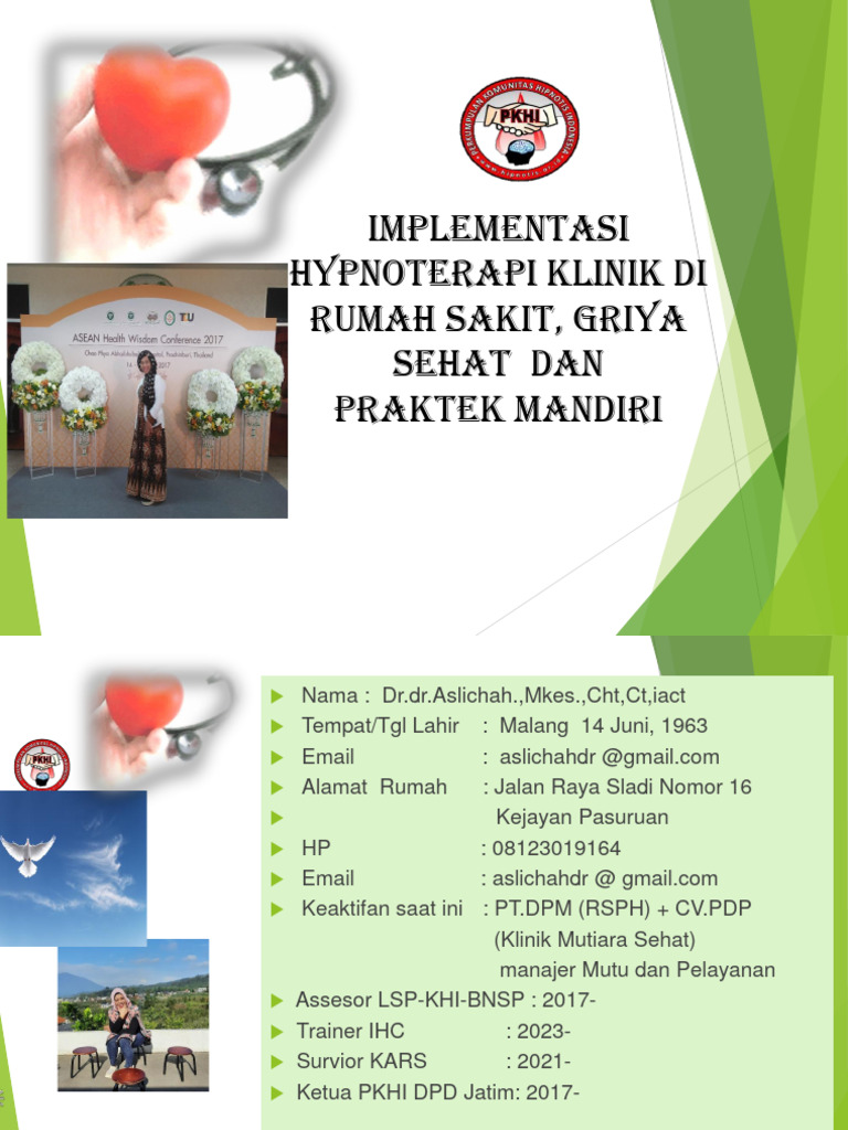 Implementasi Hypnoterapi di Rumah Sakit | PDF