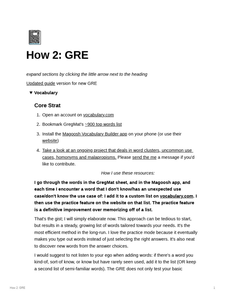 Last-Minute GRE Prep Strategies | PDF | Graduate Record Examinations ...
