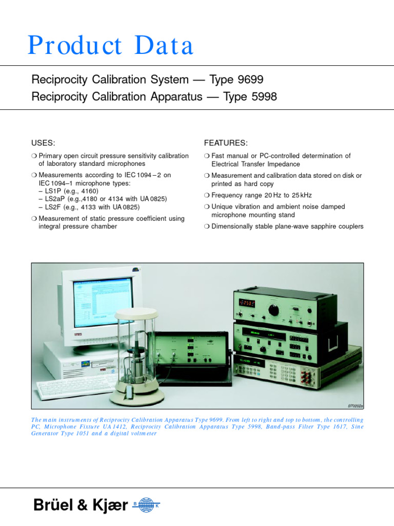 Microphone Calibration System 9699 | PDF | Microphone | Calibration