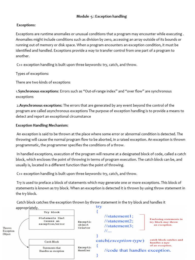Exception Handling | PDF | C++ | Computer Program