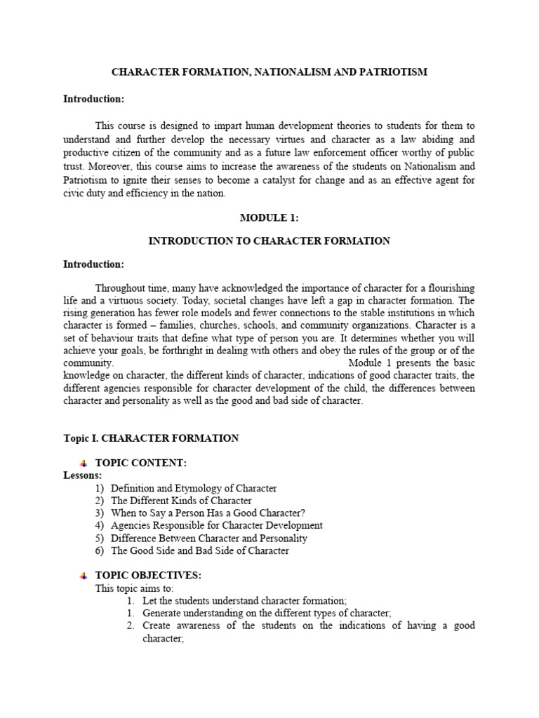 Character Formation | PDF | Id | Adolescence