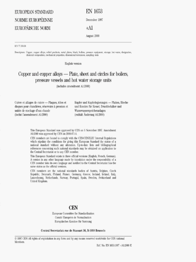 （正版） EN 1653-1998 | PDF