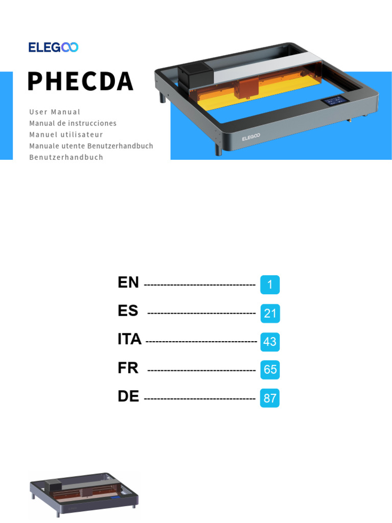 PHECDA Laser Engraver User Manual-20231020 | PDF | Mobile App | Electrical Connector