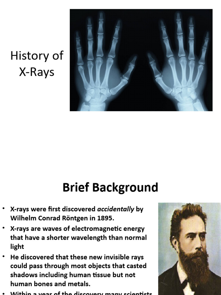 1.Introduction and History of x Ray | PDF | X Ray | Radiology