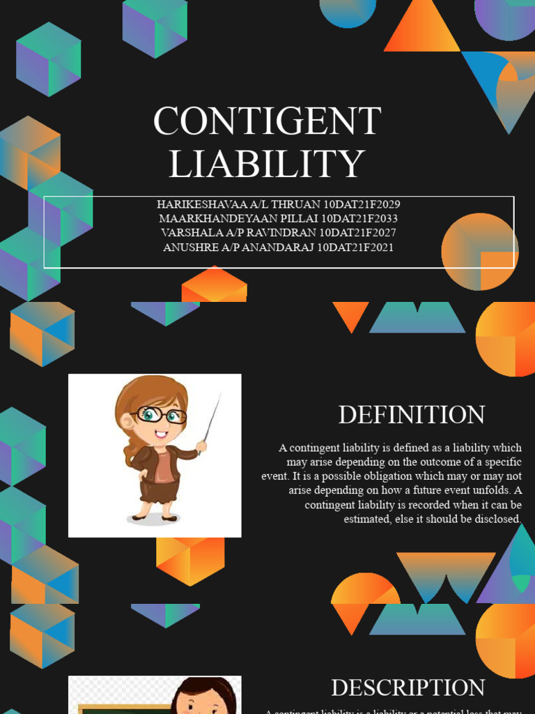 Contigent Liability Accounts | PDF | Balance Sheet | Depreciation