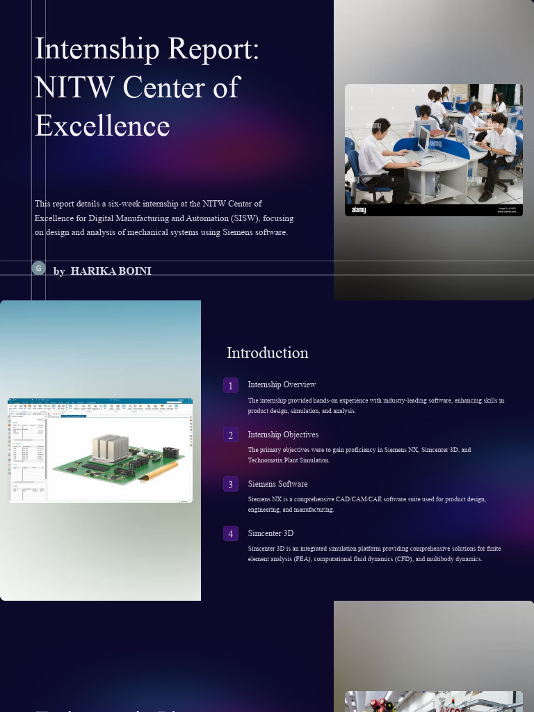 Internship Report NITW Center of Excellence | PDF | Simulation | 3 D ...