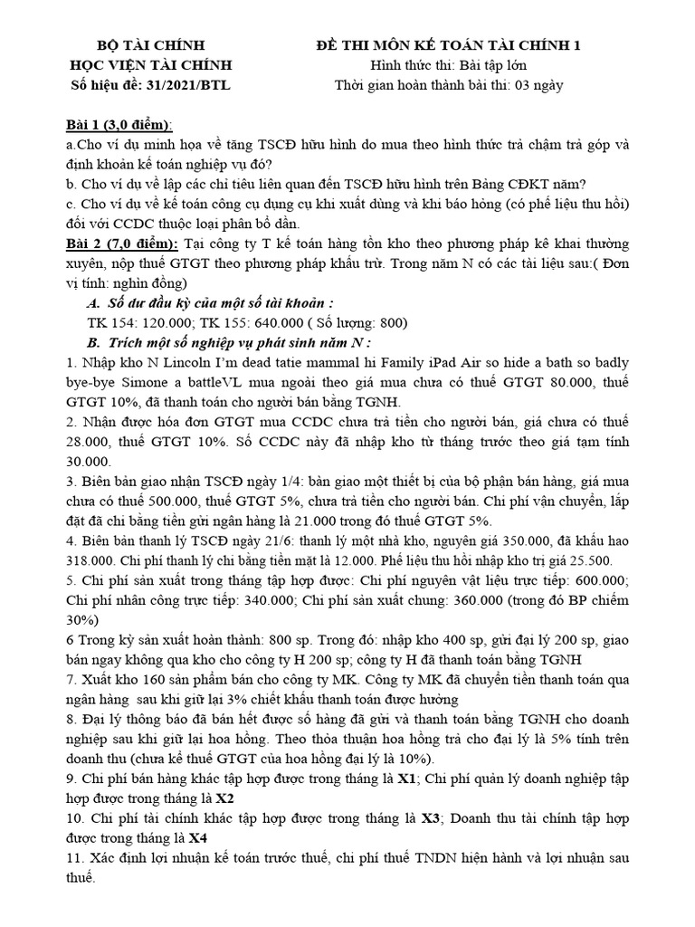 KTTC1 Đề-thi GĐ2 | PDF