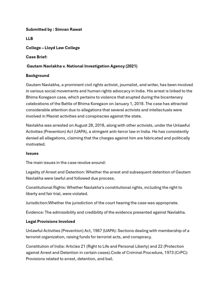 Simran Rawat Internship Task Group 1 | PDF | Proximate Cause | Negligence Simran Rawat Internship Task Group 1 | PDF | Proximate Cause | Negligence