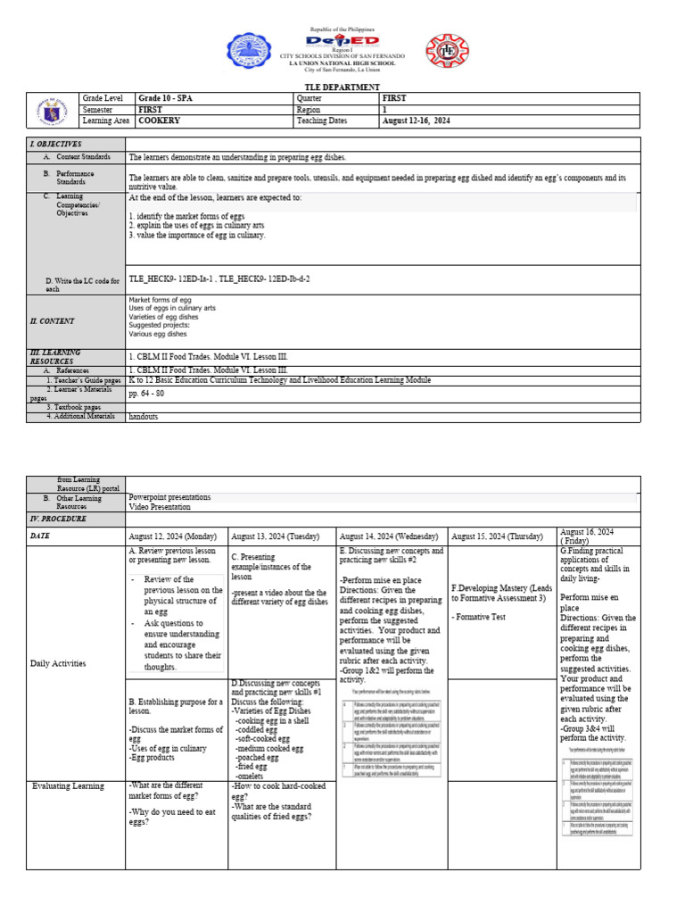 10 Cookery | PDF | Learning | Cognition