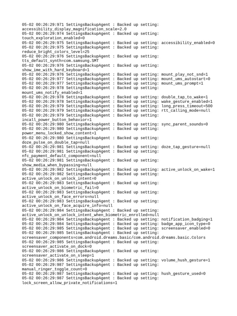 Settingsprovider | PDF | Java (Programming Language) | Backup