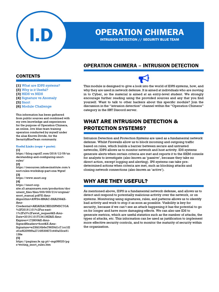 Intrusion Detection Training | PDF | Internet Protocols | Port (Computer Networking)