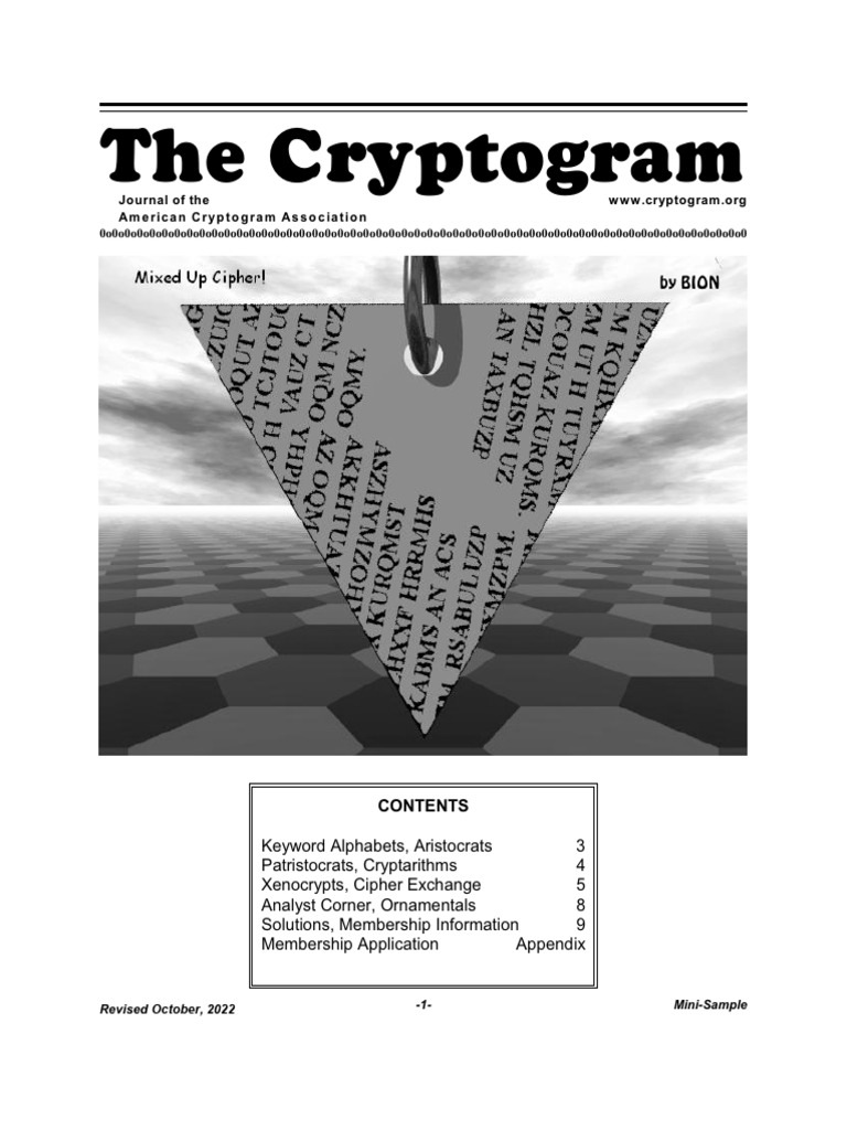 SampleCryptogram Graviti Falls | PDF | Cryptography | Computer Security