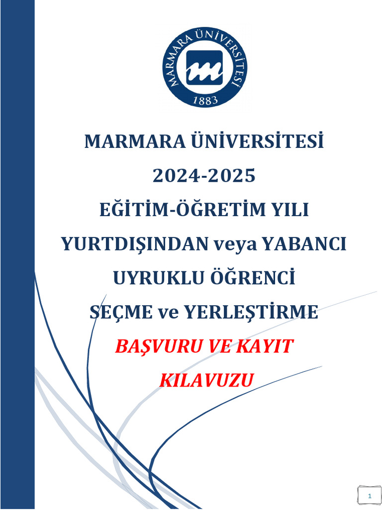 2-2024 TR-YOS Basvuru Ve Kayit Kilavuzu 14062024 | PDF