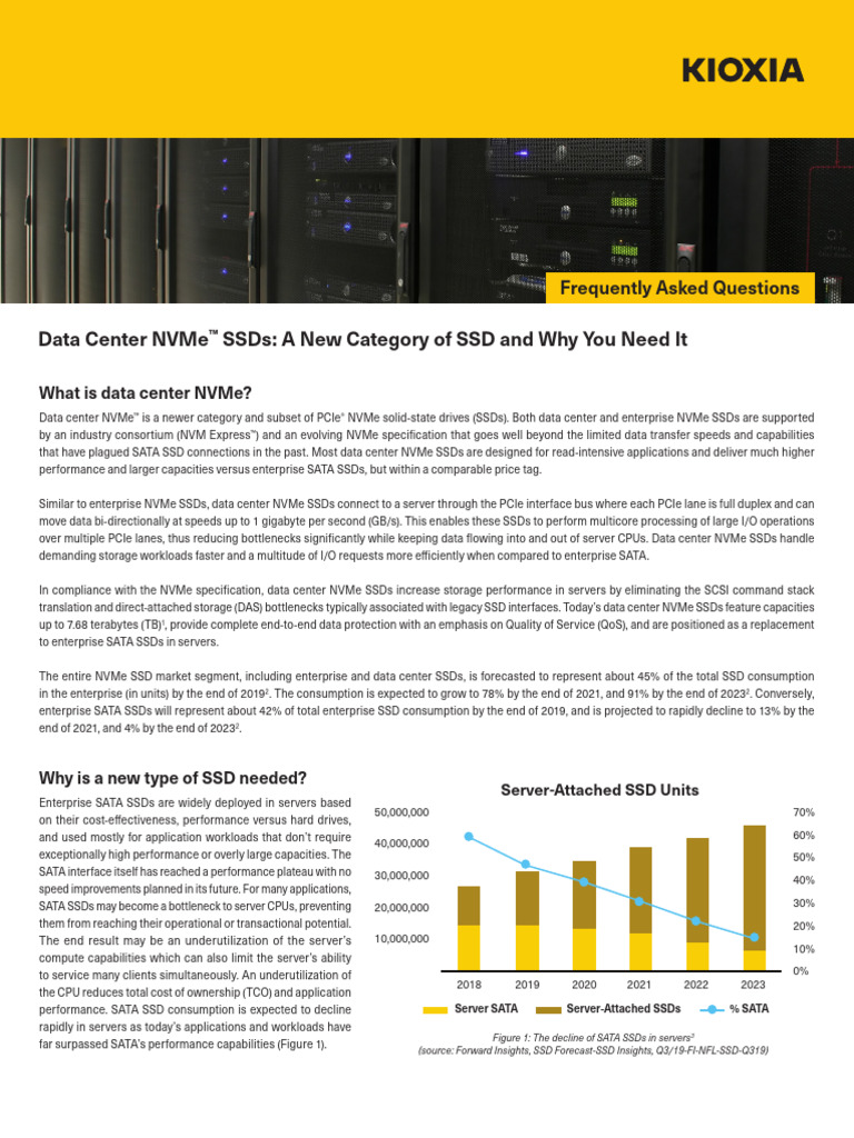 KIOXIA A New Category of SSD FAQ | PDF | Solid State Drive | Computer ...