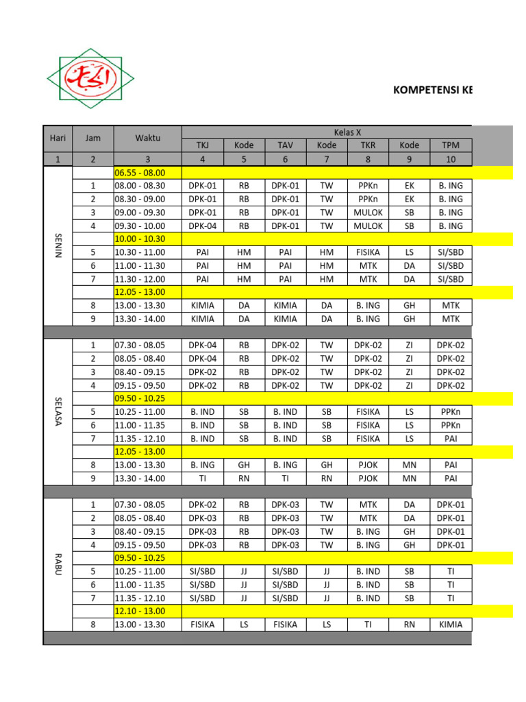 Roster Semester Genap 2024 (Rev 2) | PDF
