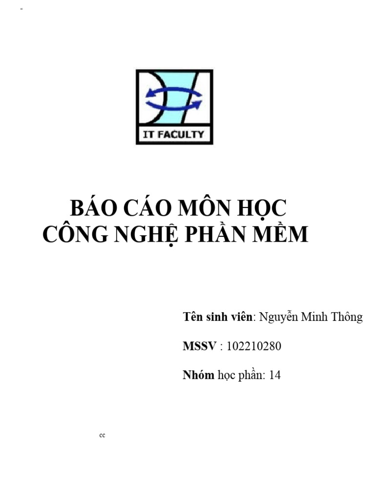 Bao Cao Cong Nghe Phan Mem | PDF